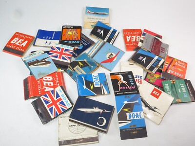 VINTAGE AERONAUTICA Airline Matchbooks BOAC BEA PanAm Concorde ...