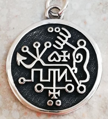 Sterling Silver 925 Nine Kings of Solomon Demons Lesser Key Kabbalah 3D ...