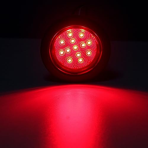 2.5 Inch Round LED Marker Lights 13 LEDs w/Reflectors, 10Pcs 2.5" Round ...