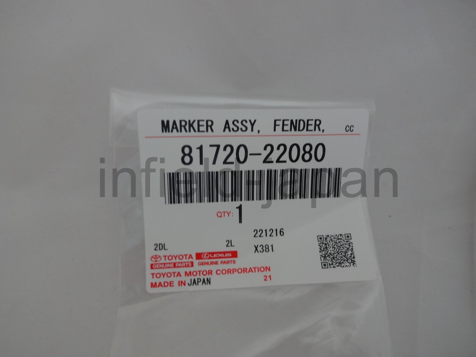 Genuine Toyota Mark II Cresta Fender Marker Set 81710-22090 / 81720 ...