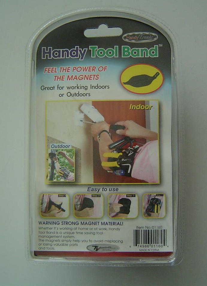 New Handy Tool Adjustable Magnetic Arm Band Tool Holder w/ Magnets /TV ...