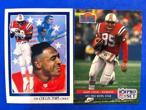 NFL - Marv Cook 1992 Upper Deck Team Checklist & 1992 Pro Set Pro Bowl ...