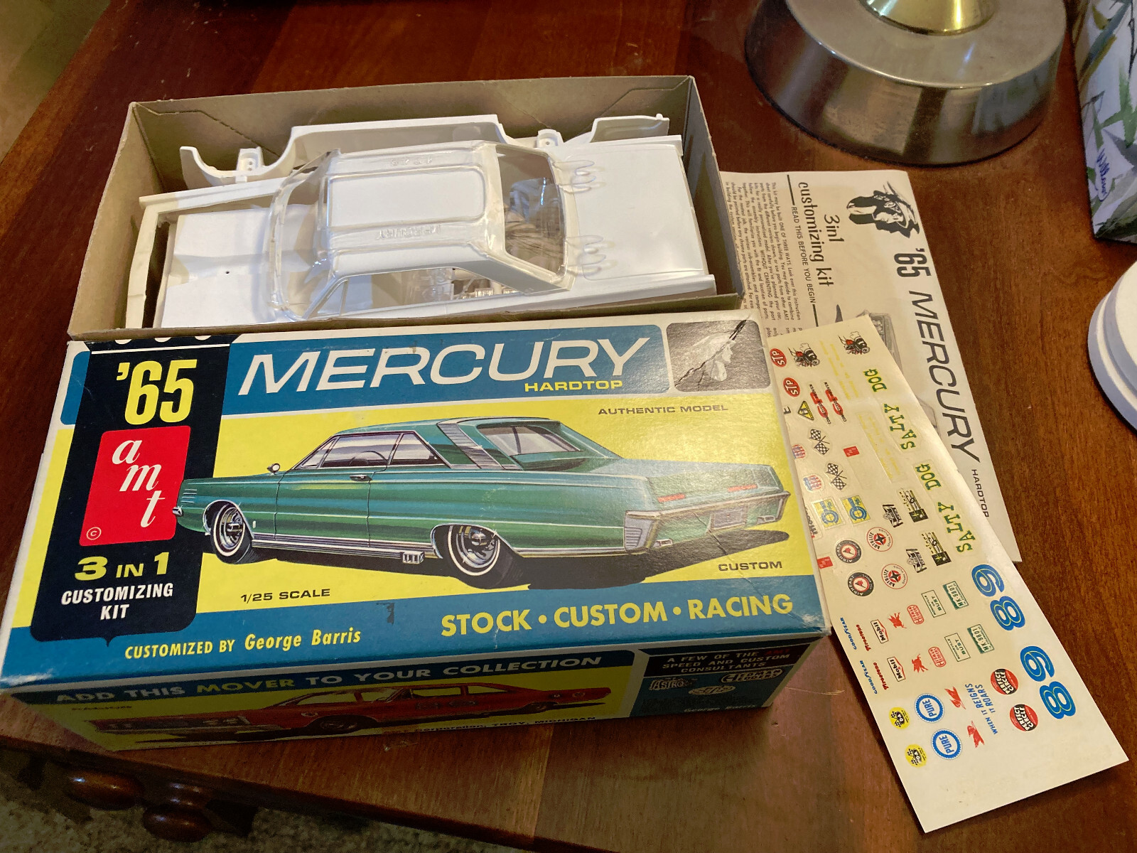 1965 Mercury Hardtop- AMT 1/25th scale model, original kit #6325-150 | eBay