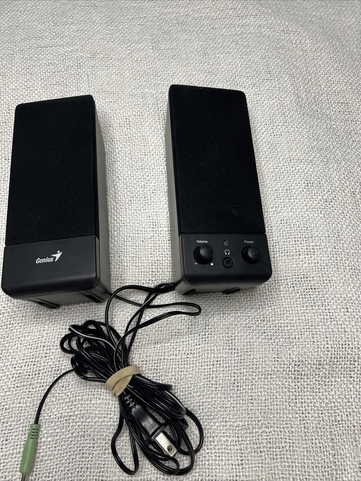 Genius Speakers SP-S110 Multi Media speakers 120V Stereo PC 2 Piece ...