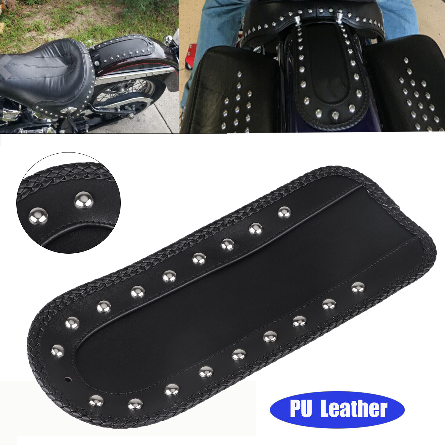 Rivet Rear Fender Bib Solo Seat For Harley Fatboy Softail FLSTC FXSTB ...