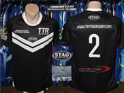 London New Zealand Representative Tag Rugby Stag Sports #2 Home Jerseya ...