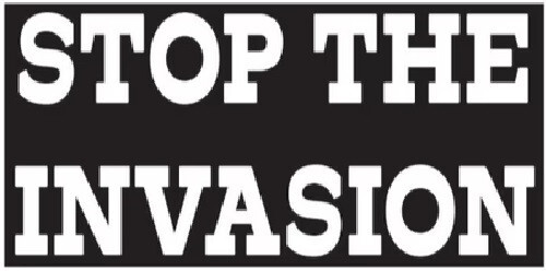 STOP THE INVASION TRUMP 2024 TACTICAL BLACK Vinyl Decal Bumper Sticker ...
