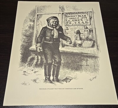 Christmas Drawings Of Thomas Nast 1970 Print Santa Claus 11 x 14 | eBay