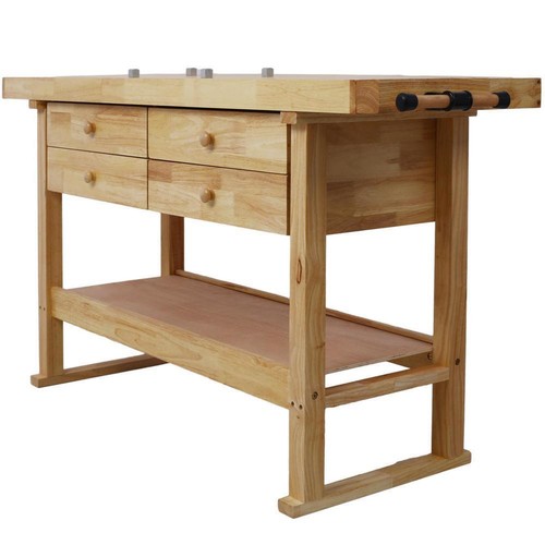 60in Workbench with 4 Drawers Wooden Work Table for Garage Workshop ...