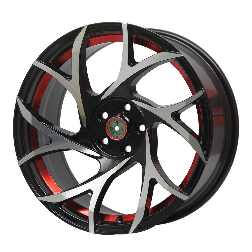 17X 8 Inch Black Machined Face Wheels Rim 5x100 Wheel 5 Lug ET 25 mm CB ...