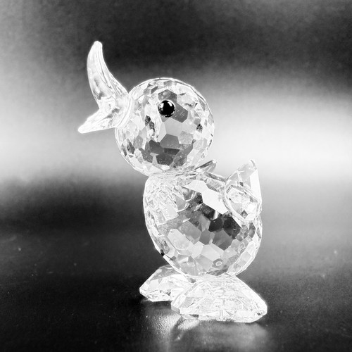 Swarovski Silver Crystal Drake Mini Standing Duck 012728 Miniature 1.5 ...
