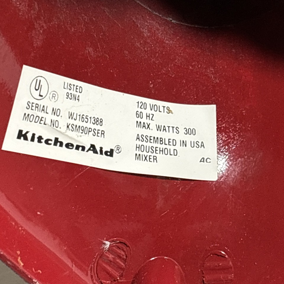KitchenAid KSM90 300-Watt Ultra Power 4.5 Quart Stand Mixer Red + 2 ...