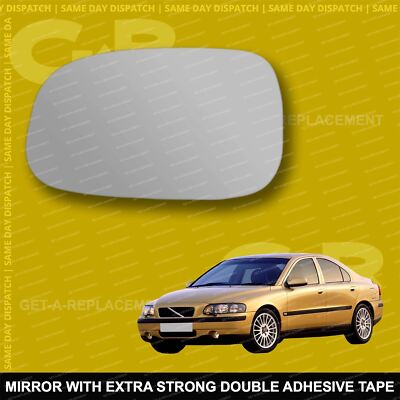 For Volvo S60 wing mirror glass 07-09 Left Passenger side Spherical | eBay