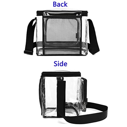 Clear Lunch Bag for Work - Heavy Duty Large Transparent Lunch Box for ...