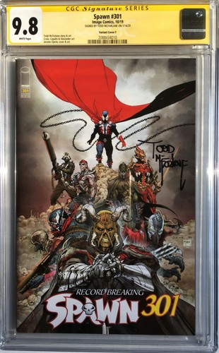 SPAWN #301 CGC SS 9.8 SIGNED BY TODD MCFARLANE COVER F VARIANT, 2019 ...