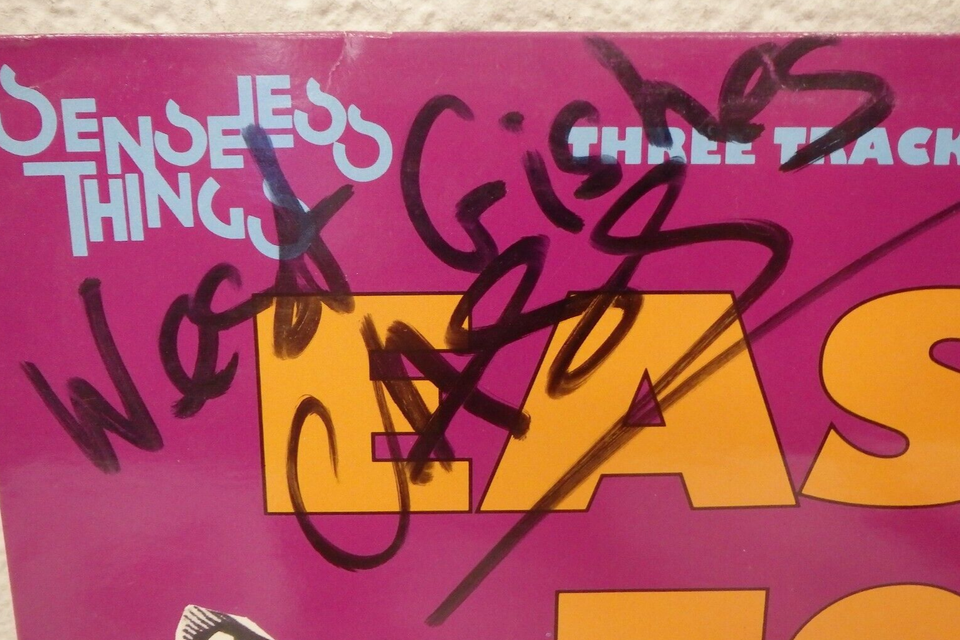 SENSELESS THINGS Easy To Smile SIGNED Album Jacket LP Full Band ...