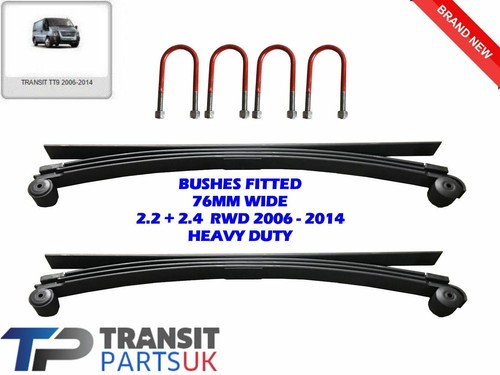 TRANSIT LEAF SPRINGS 3+1 & UBOLTS FORD MK7 2.2 2.4 RWD 2006-2014 PER ...
