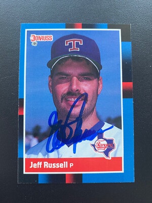 Jeff Russell Signed 1988 Donruss #531 Card Texas Rangers Autograph COA ...