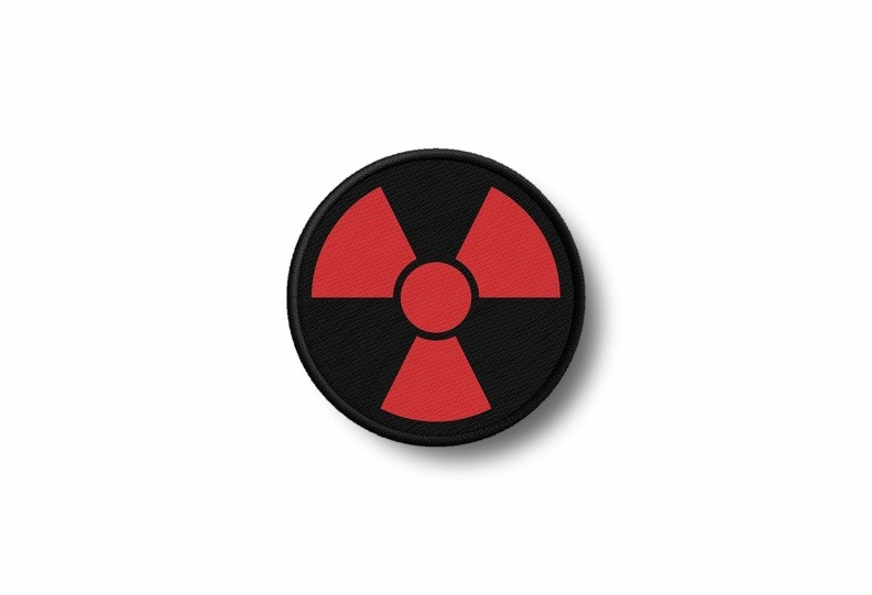 Embroidered Patch Printed Iron-on Radioactive Nuclear Radiation Symbol ...