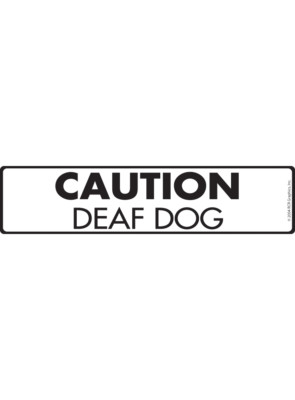 Caution Deaf Dog - Handicap Exterior Aluminum Sign or Vinyl Sticker ...