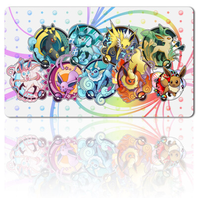 Eeveelutions - Board Game Pokemon Eevee Playmat Games Mousepad Play Mat of TCG | eBay