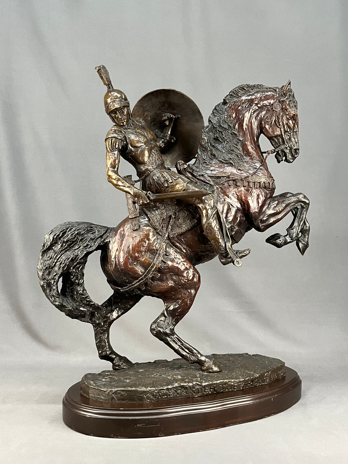 Lorenzo Ghiglieri ALEXANDER THE GREAT 25” Bronze Sculpture c. 2003 ...