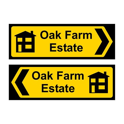 New Build / New Development Site Directional AA Signs Lamp Posts ...