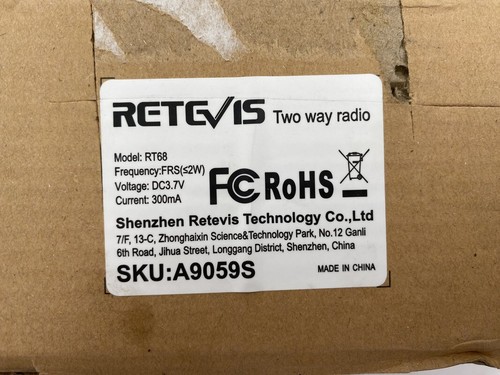 LOT OF 6 RETEVIS RT68 UHF WALKIE TALKIES VOX TWO WAY RADIOS WITH ...