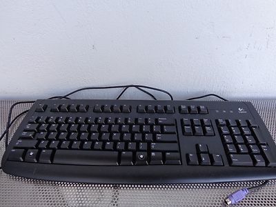 Logitech Deluxe 250 US Keyboard Y-SAF76 Black 104 Keys 867633-0403 PS/2 ...