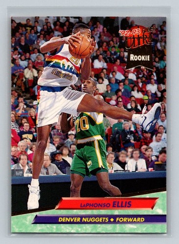 1992-93 Ultra Rookie RC #251 LaPhonso Ellis Denver Nuggets Basketball ...