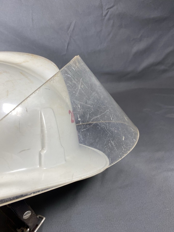 Vintage MSA Fire Chief firefighter Helmet Hard Hat RCFD W/ Plectron ...