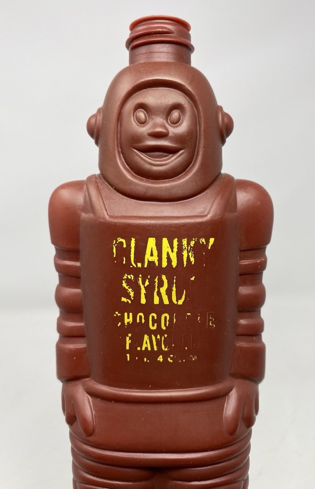 Vintage CLANKY Chocolate Flavor Syrup Bottle 60s 1964 Family Foods Inc ...