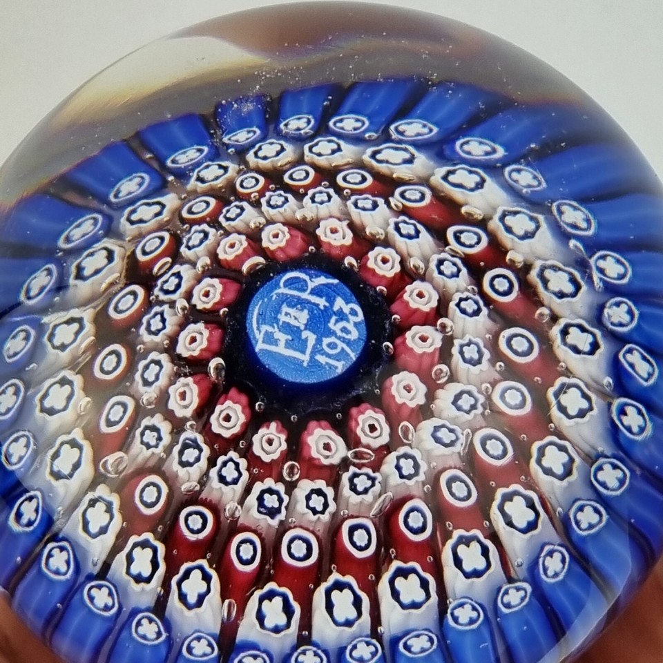 Vintage Whitefriars? Millefiori Glass Paperweight Coronation Queen ...