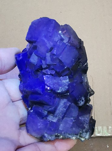0.69lb Natural Blue Fluorescence Fluorite Quartz Crystal Mineral ...