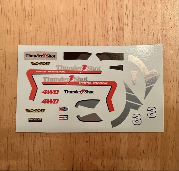 Tamiya 1/32 Mini 4WD Junior Thunder Shot Black Special Waterslide ...