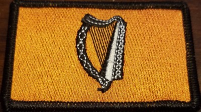 Ireland Irish The Harp Flag Patch Iron-On Travel Tactical Morale Emblem ...
