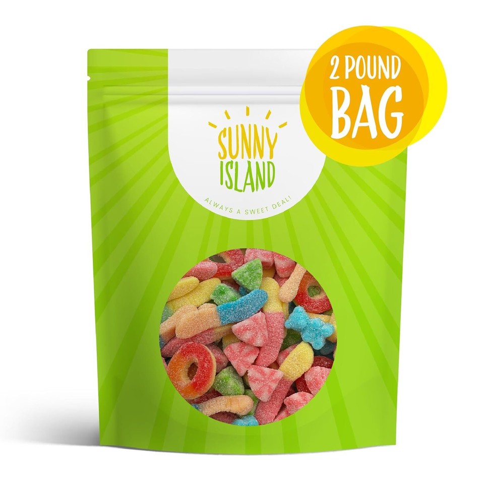 Gummy Candy Mix - Peach Rings, Watermelon Slices, Worms, Bears - 2 ...