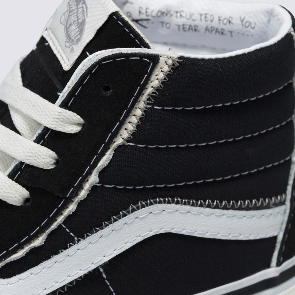 Vans Reconstruct SK8-Hi Skate Shoes Sneakers Black/White VN0005UK6BT US ...
