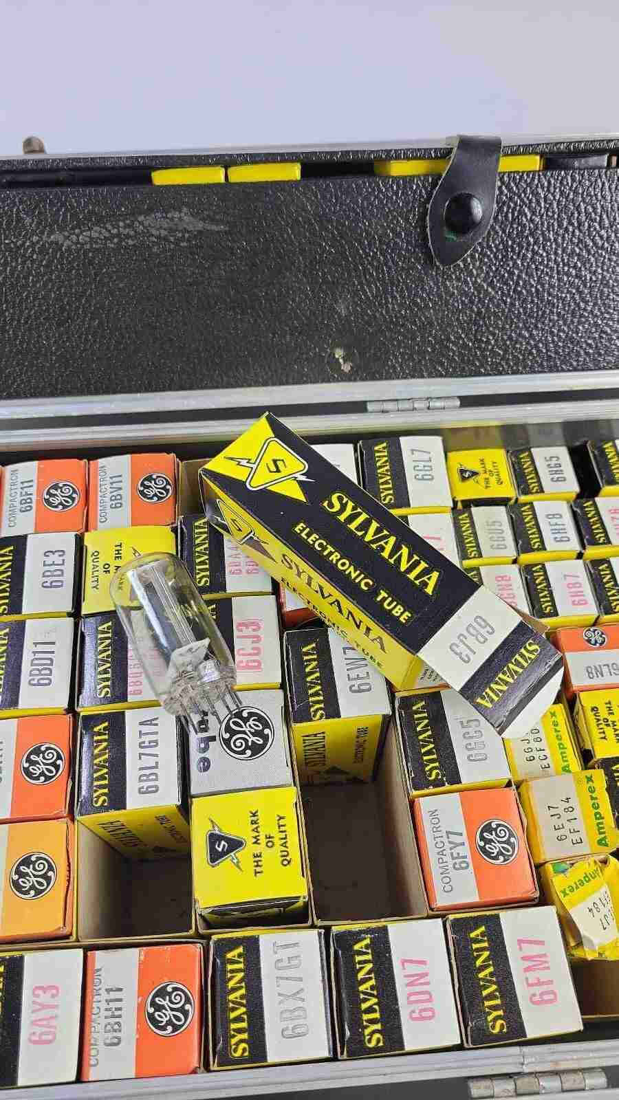Huge Lot Vintage Vacuum Tubes In Sylvannia Repairman'S Case 6JN6 6GT5 ...