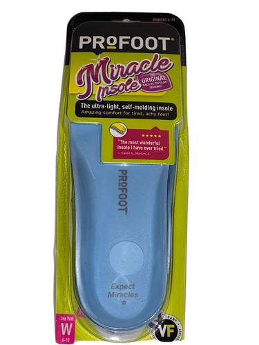 Profoot Women's Size 6-10 W The 2oz Miracle Custom Molding Insoles Shoe ...