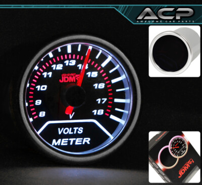 52mm V Volt Voltage Gauge Meter Electric Red Analog Needle Monitor ...