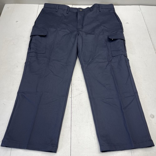 Red Kap Navy Blue Cotton Wrinkle Free Cargo Work Pants PC76 Mens Size ...