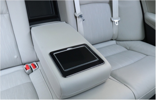For Nissan Altima 2019-25 Carbon Fiber Stainless Rear Water Cup Panel ...