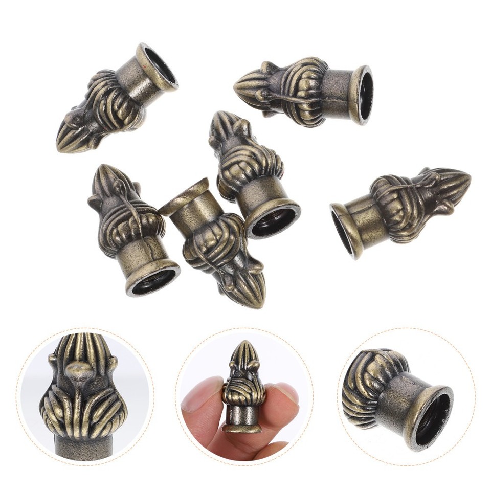 6 Pcs Antique Bronze Iron Lamp Shade Finials Lamp Finial Knob ...