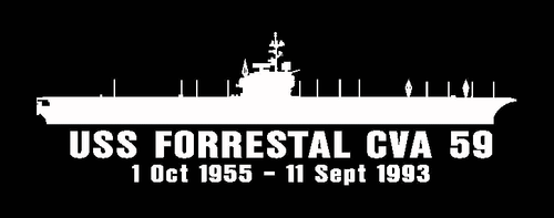 USS FORRESTAL CVA 59 Silhouette 4" x 12" Decals US NAVY | eBay