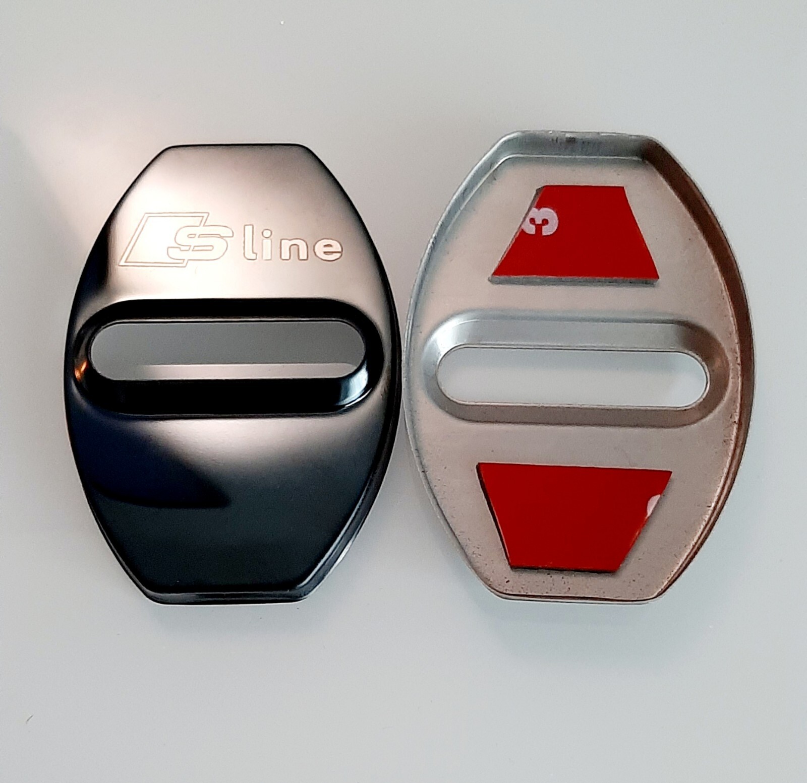 For Audi S-Line Black Door Lock Cover x 2 Fits TT A1 A3 A4 A5 A6 A7 A8 ...