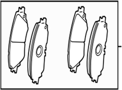 04465-33480 Toyota Pad kit, disc brake, front 0446533480, New Genuine ...