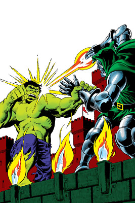 The Hulk vs Dr Doom Superhero Clash Comic Poster | eBay