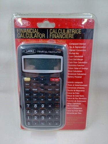 LeWorld Financial Calculator Brand New Never Opened Battery Included | eBay