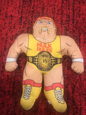 VTG 1990 Tonka Hulk Hogan WWF WWE Wrestling Buddies Plush Pillow Toy ...